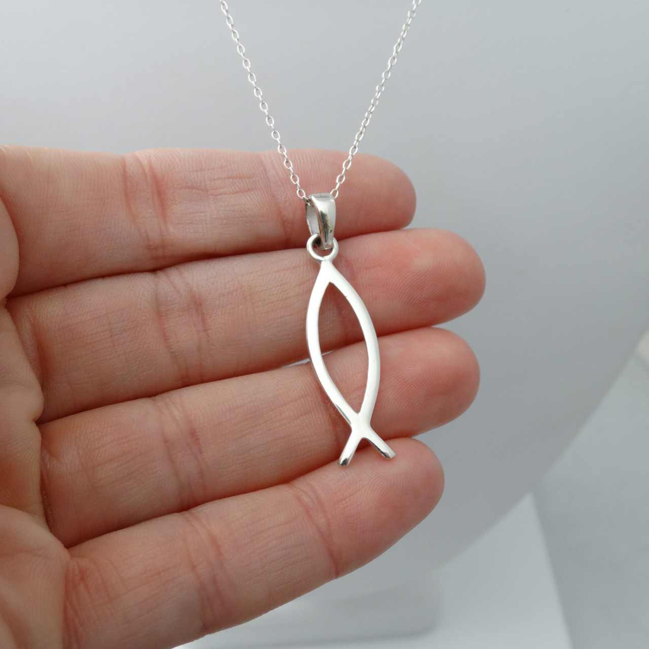 Sterling Silver Christian Fish Necklace | FashionJunkie4Life