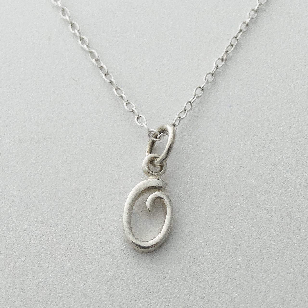 Sterling Silver Tiny Letter O Necklace | FashionJunkie4Life