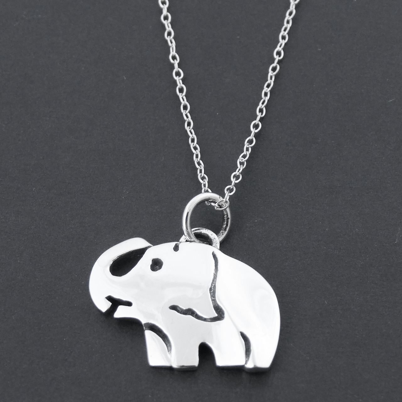 Sterling Silver Elephant Pendant Necklace | FashionJunkie4Life