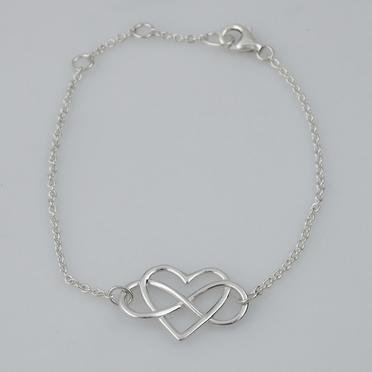 Sterling Silver Infinity Heart Bracelet | FashionJunkie4Life
