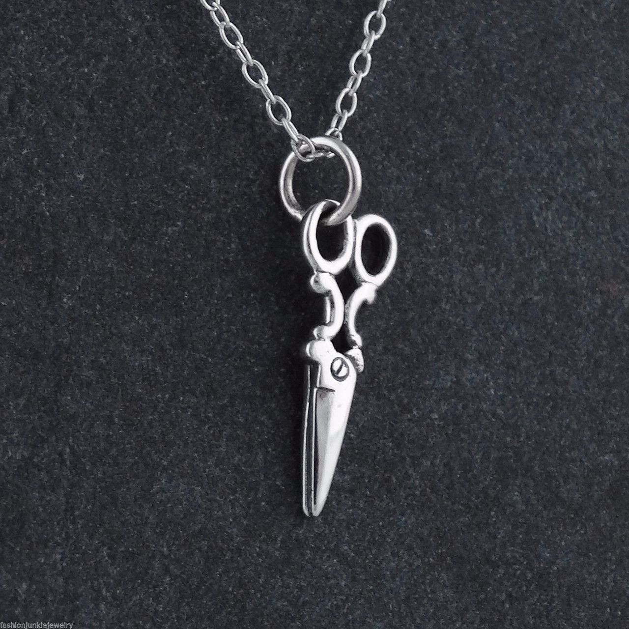 Sterling Silver Scissor Charm Necklace