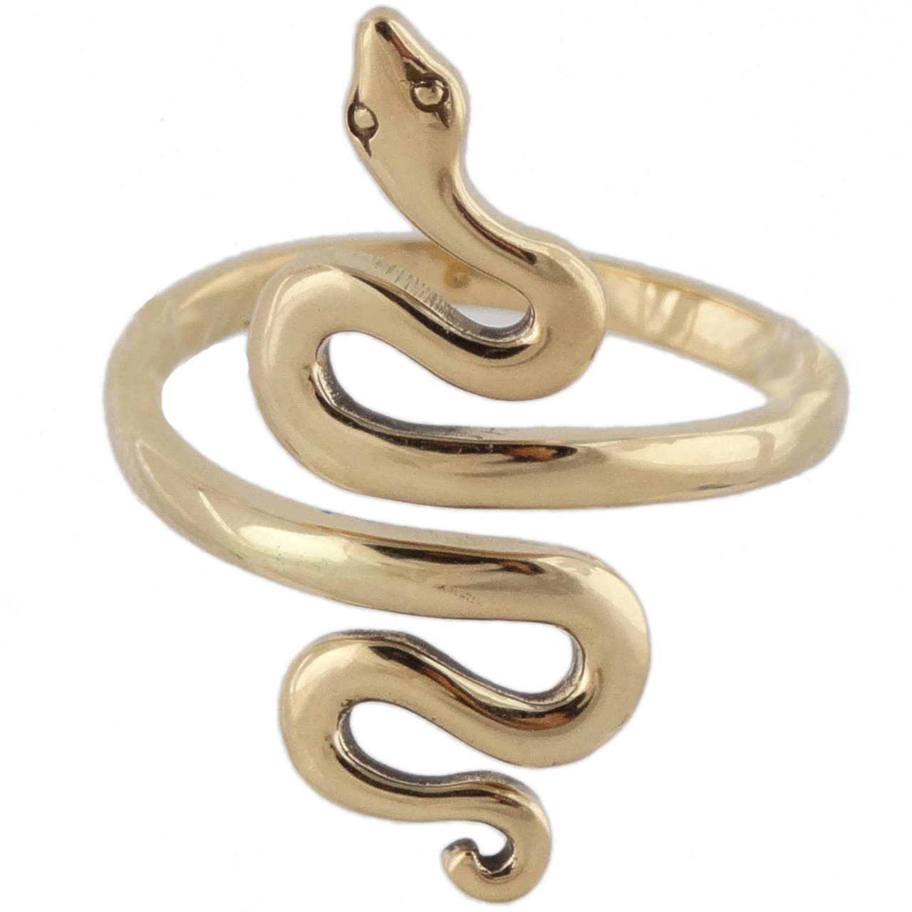Adjustable Snake Ring - Natural Bronze