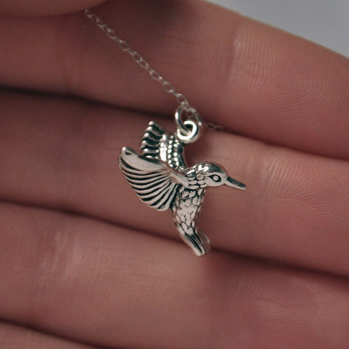 Sterling Silver Hummingbird Necklace | FashionJunkie4Life