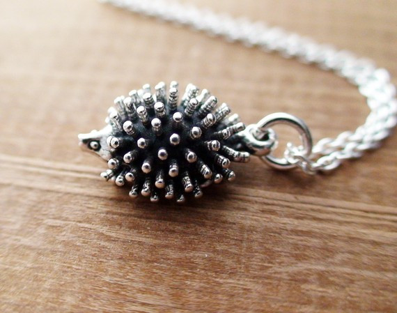 Hedgehog - Sterling Silver Charm Necklace