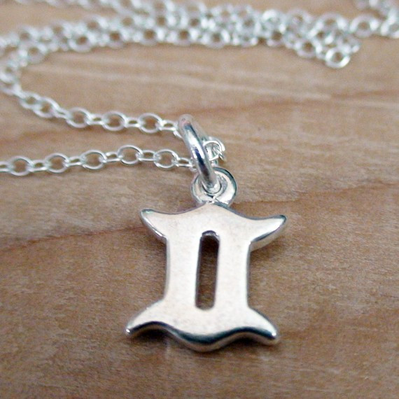 GEMINI - HOROSCOPE - Sterling Silver Charm Necklace