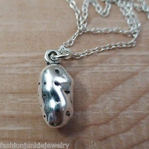 Potato Charm Necklace - 925 Sterling Silver - FashionJunkie4Life
