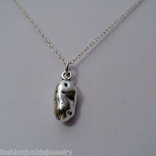 Potato Charm Necklace - 925 Sterling Silver - FashionJunkie4Life