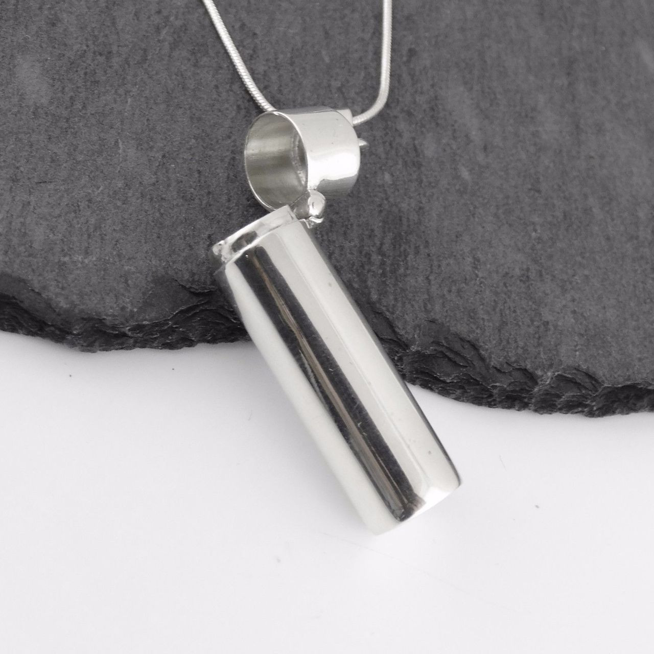 Cylinder Locket Necklace 925 Sterling Silver - FashionJunkie4Life