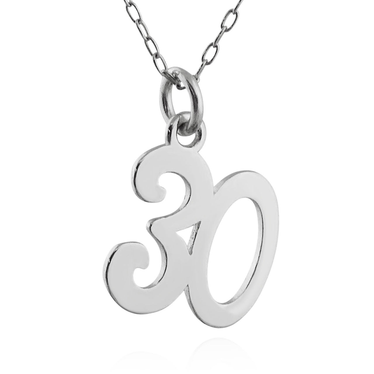 Number 30 Charm Necklace - 925 Sterling Silver - FashionJunkie4Life