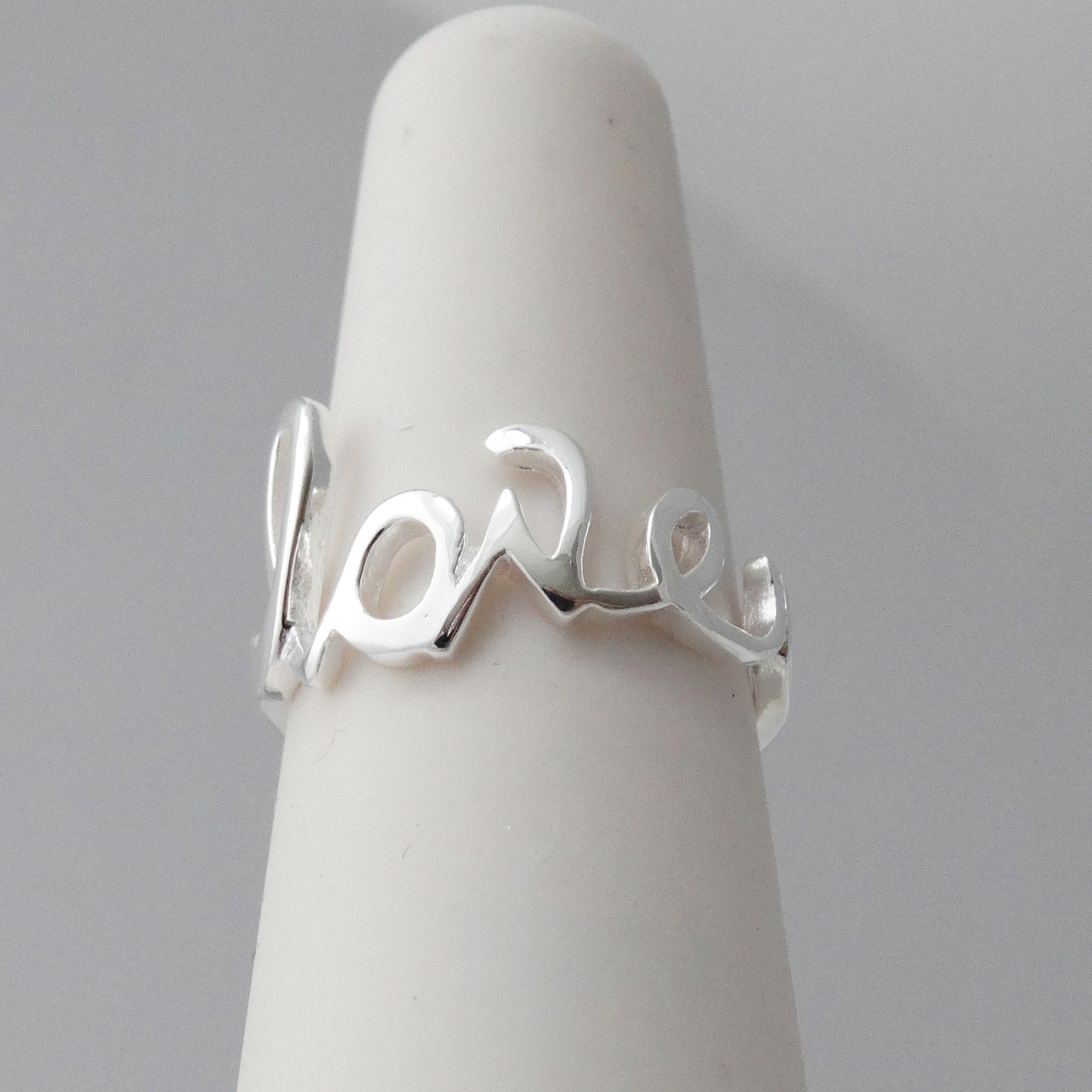 Love Script Ring - Sterling Silver