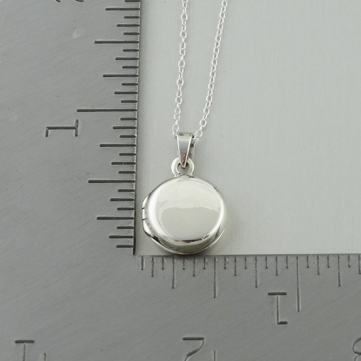 Small Round Locket, Sterling Silver - FashionJunkie4Life