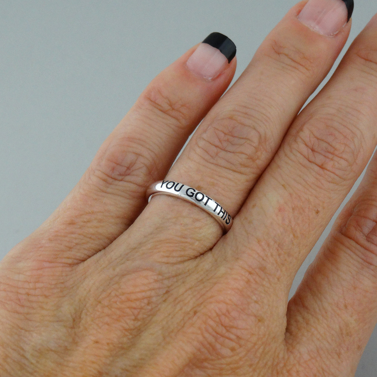 You Got This Stackable Band Ring - 925 Sterling Silver - FashionJunkie4Life