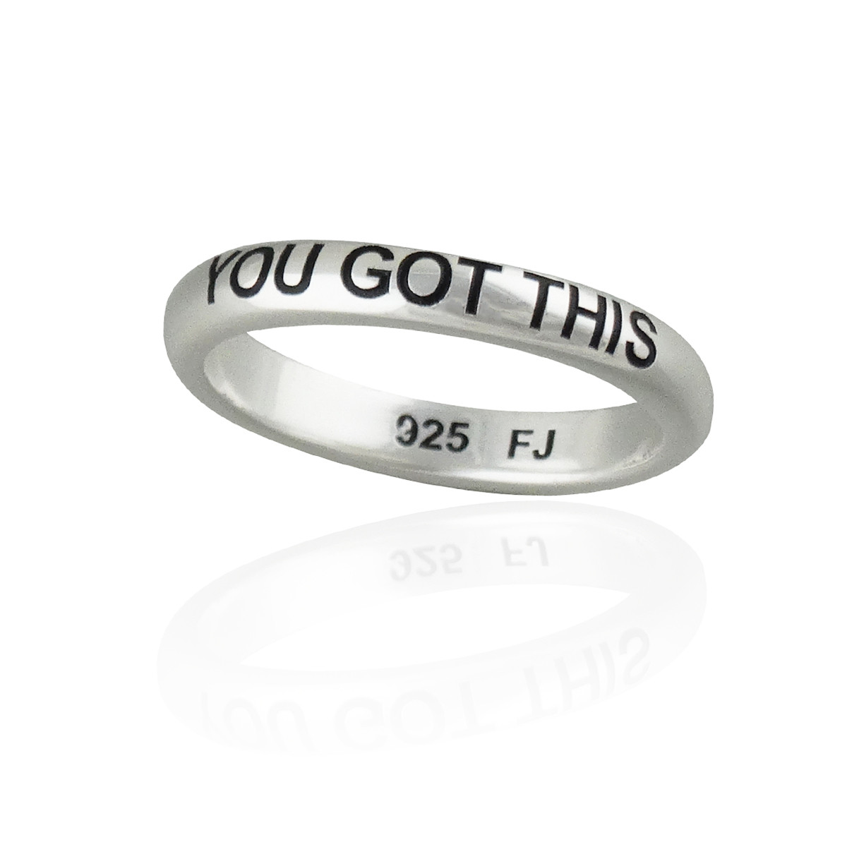 You Got This Stackable Band Ring - 925 Sterling Silver - FashionJunkie4Life