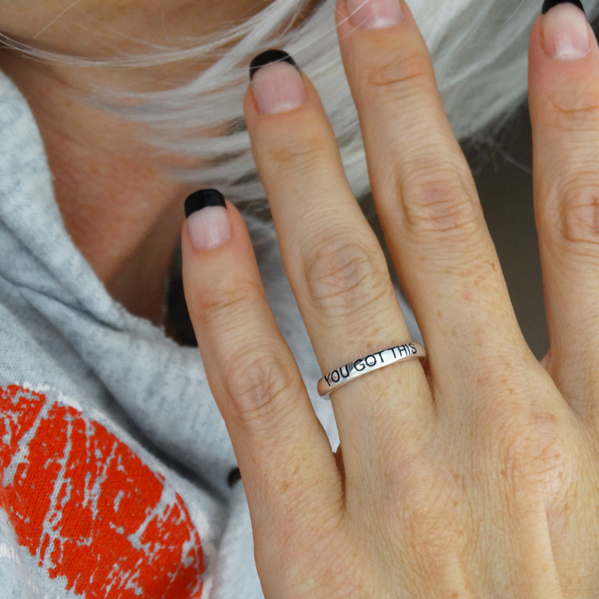 You Got This Stackable Band Ring - 925 Sterling Silver - FashionJunkie4Life