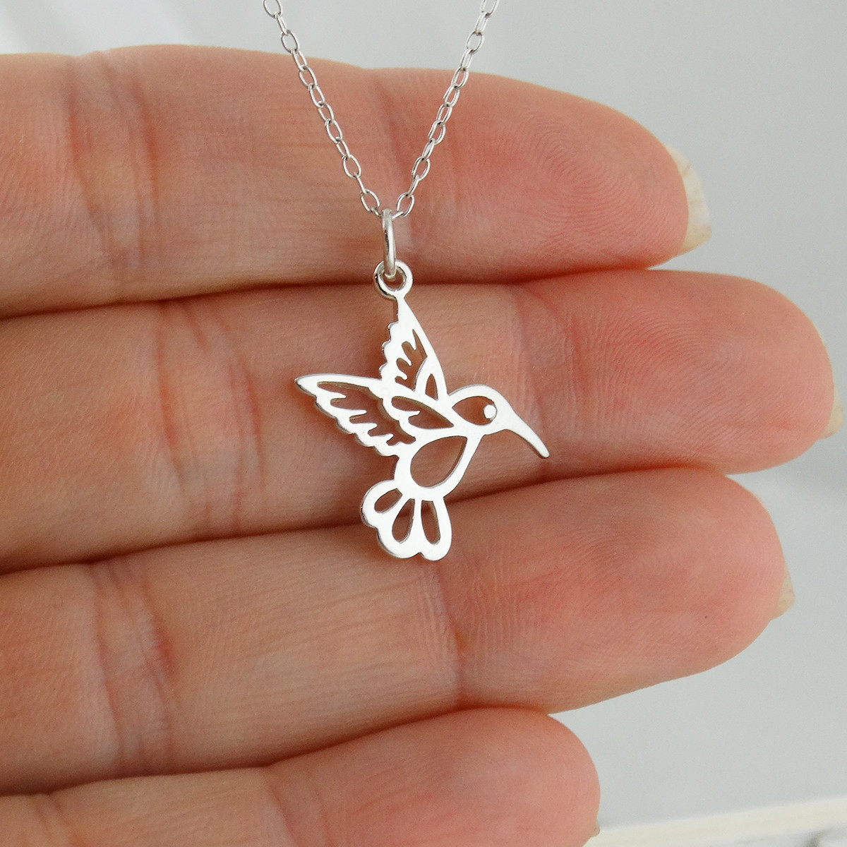 Hummingbird Necklace - 925 Sterling Silver - FashionJunkie4Life