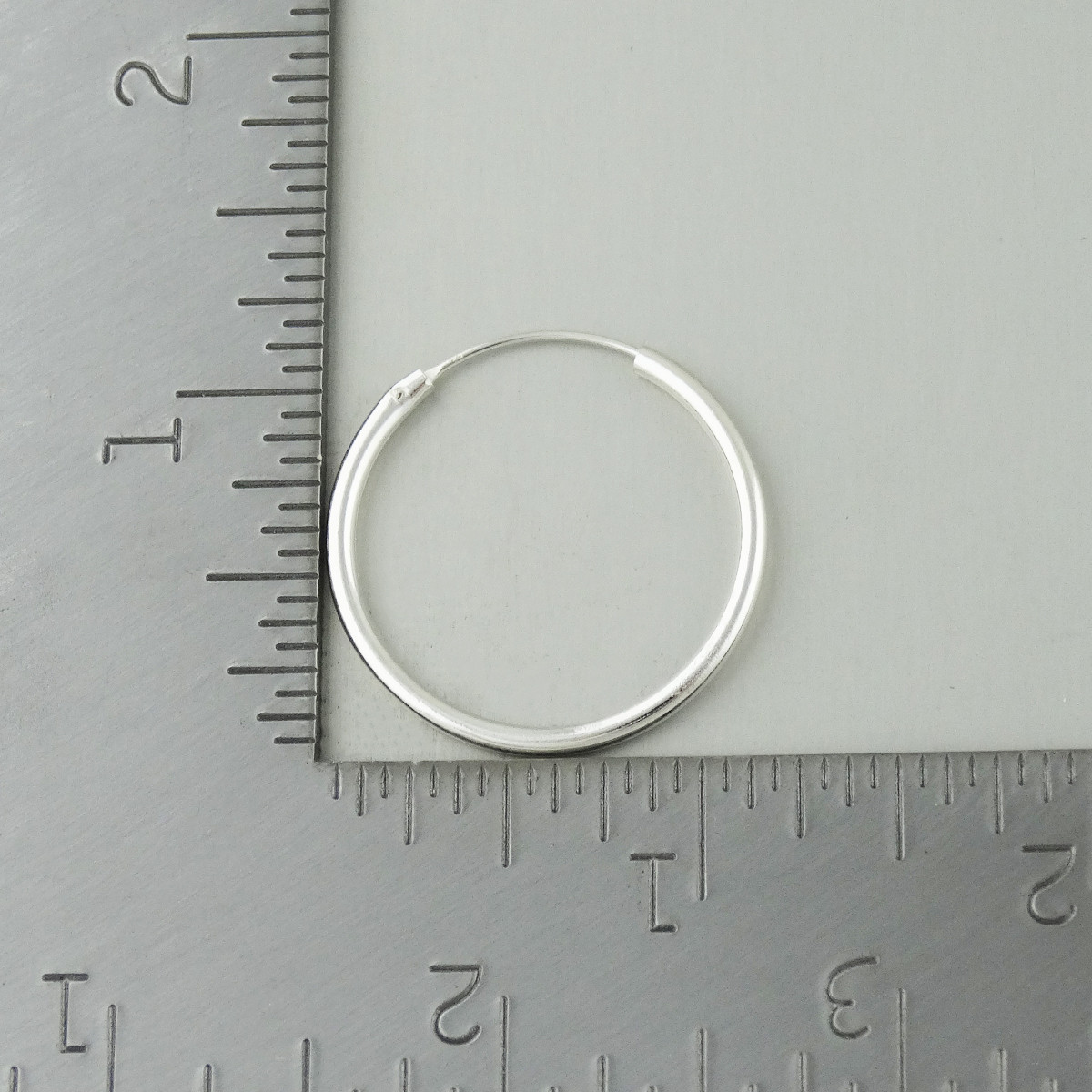 Sterling Silver 30mm Endless Continuous Hoop Earrings - FashionJunkie4Life
