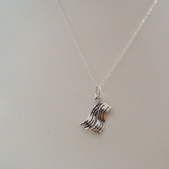 BACON - Sterling Silver Charm Necklace