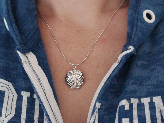 Shell Locket Necklace - Sterling Silver