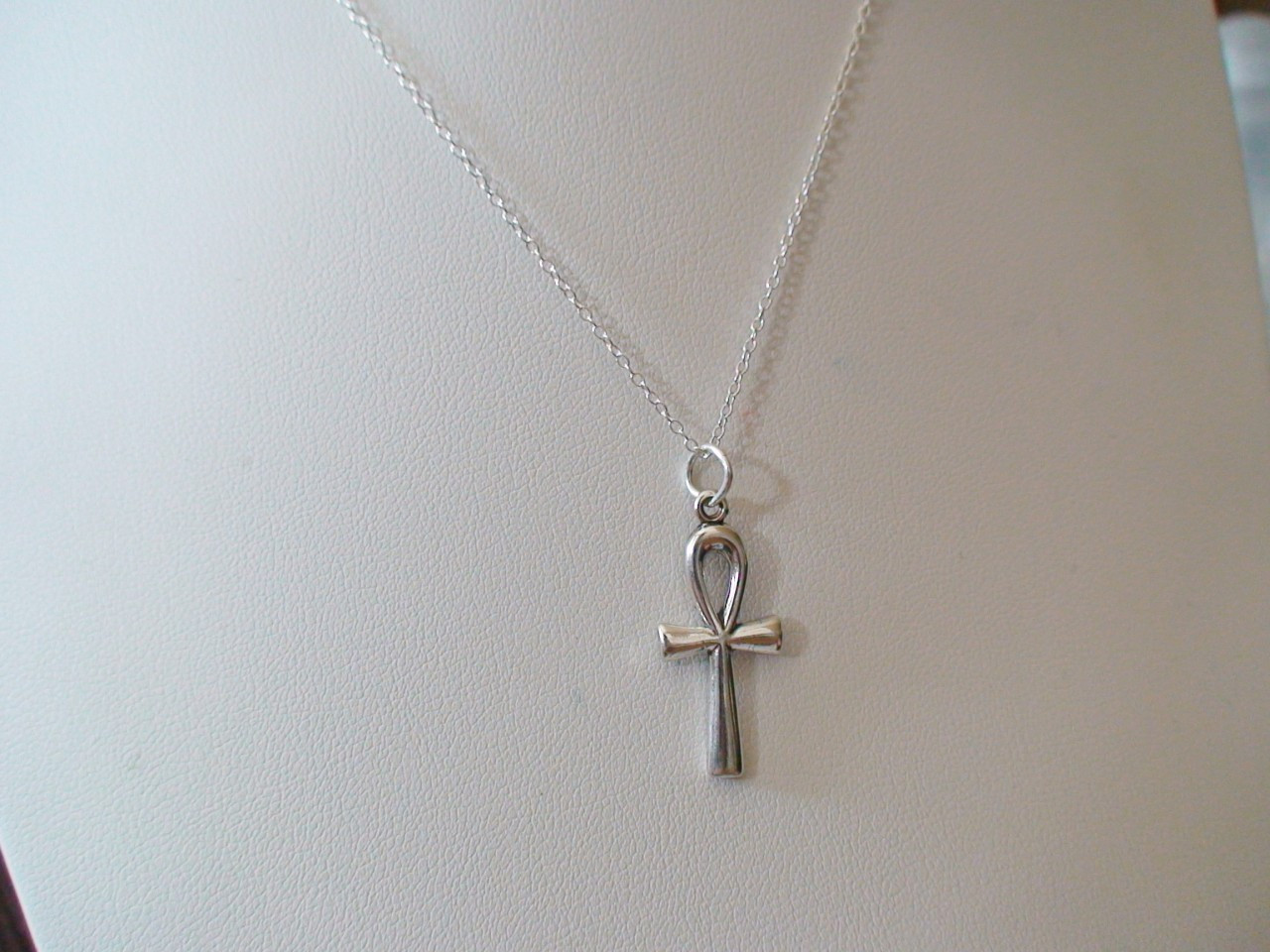 Sterling Silver Ankh Charm Necklace