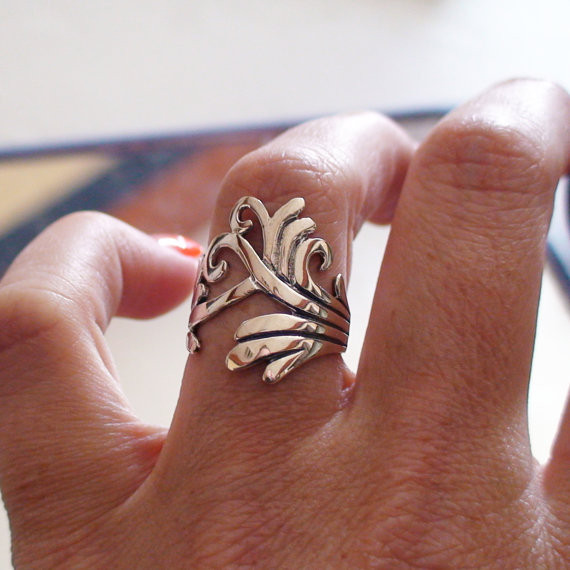 Fancy Lines Ring - Sterling Silver