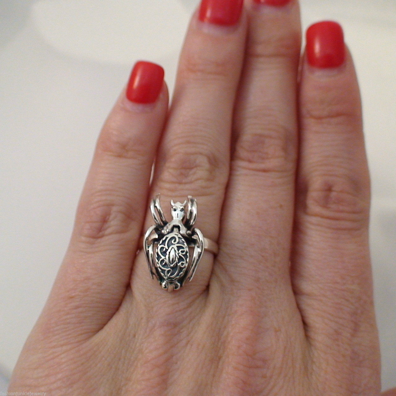 Sterling Silver Spider Poison Ring