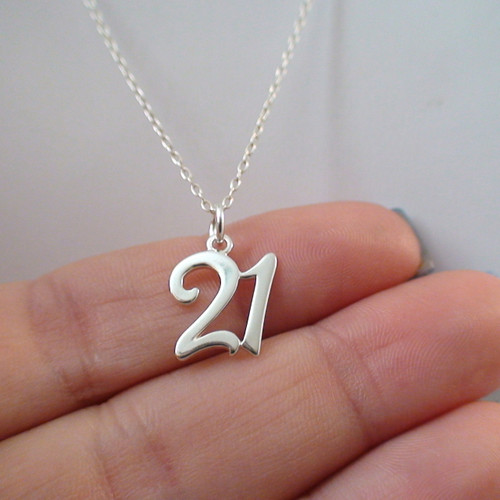 Sterling Silver Number 21 Necklace | FashionJunkie4Life