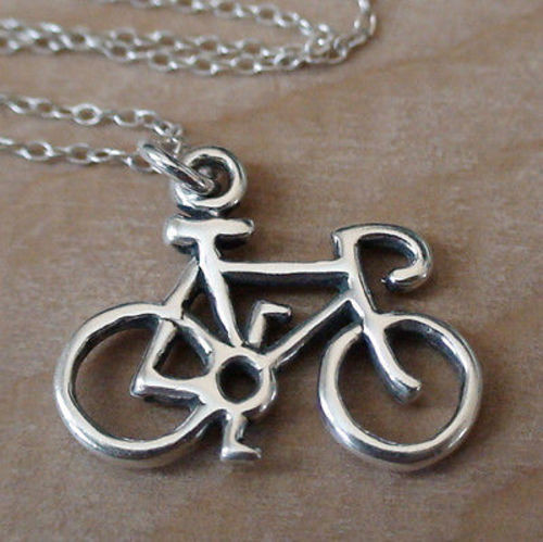 BICYCLE - Sterling Silver Charm Necklace