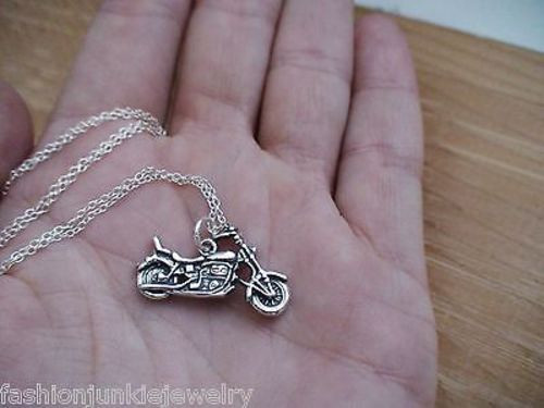 Motorcycle Necklace - 925 Sterling Silver - FashionJunkie4Life