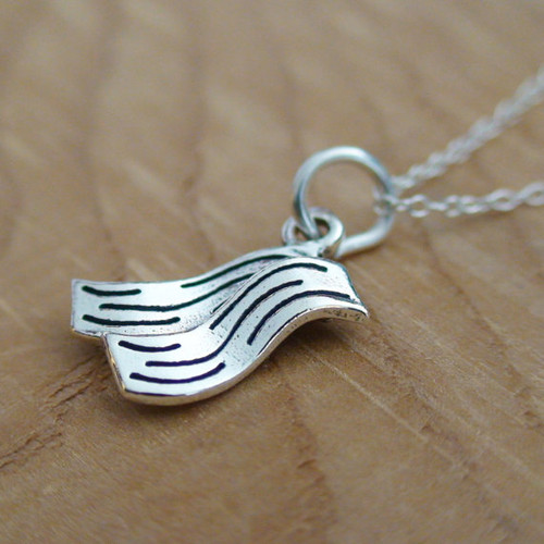BACON - Sterling Silver Charm Necklace