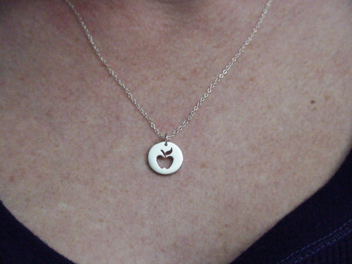 Sterling Silver Apple Pendant