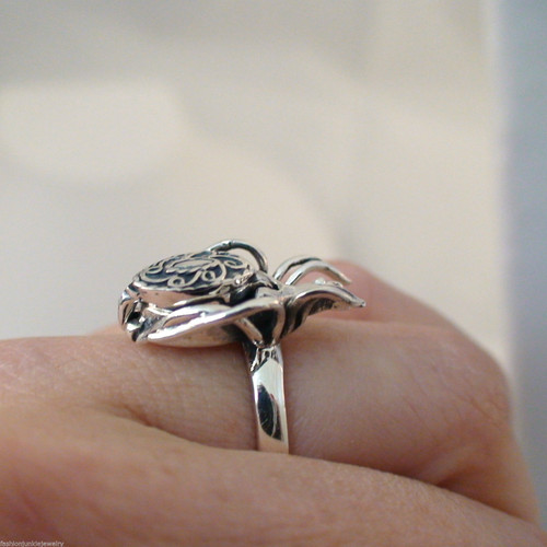 Sterling Silver Spider Poison Ring