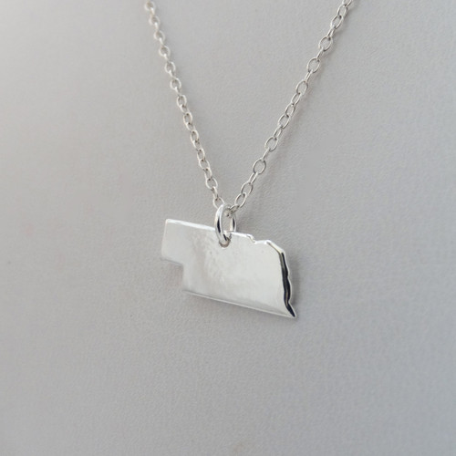 FashionJunkie4Life.com | Nebraska State Necklace - Sterling Silver