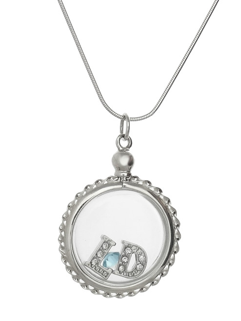 Clear Locket - 925 Sterling Silver - Holds Cherished Items or Keepsakes