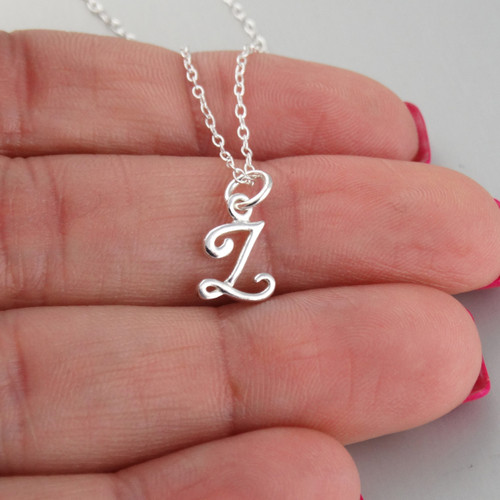Sterling Silver Tiny Letter Z Necklace | FashionJunkie4Life