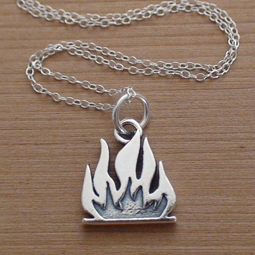 CAMPFIRE - Sterling Silver Charm Necklace