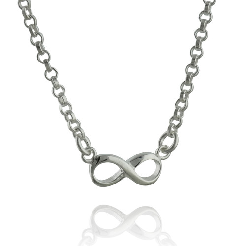 Sterling Silver Tiny Infinity Necklace