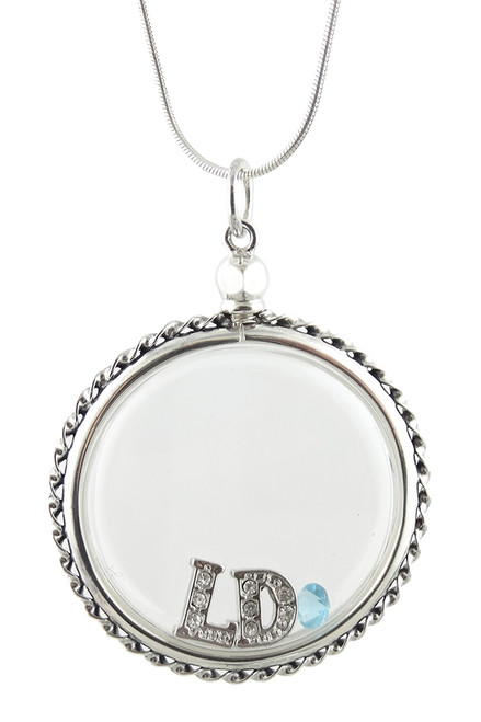 Clear Locket - 925 Sterling Silver - Holds Cherished Items or Keepsakes