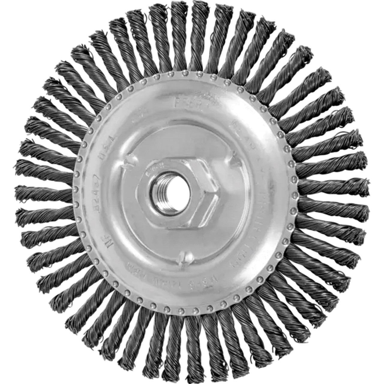 PFERD - 6" X 5/8"-11 Threaded Carbon Steel Stringer Bead Twist Knot ...