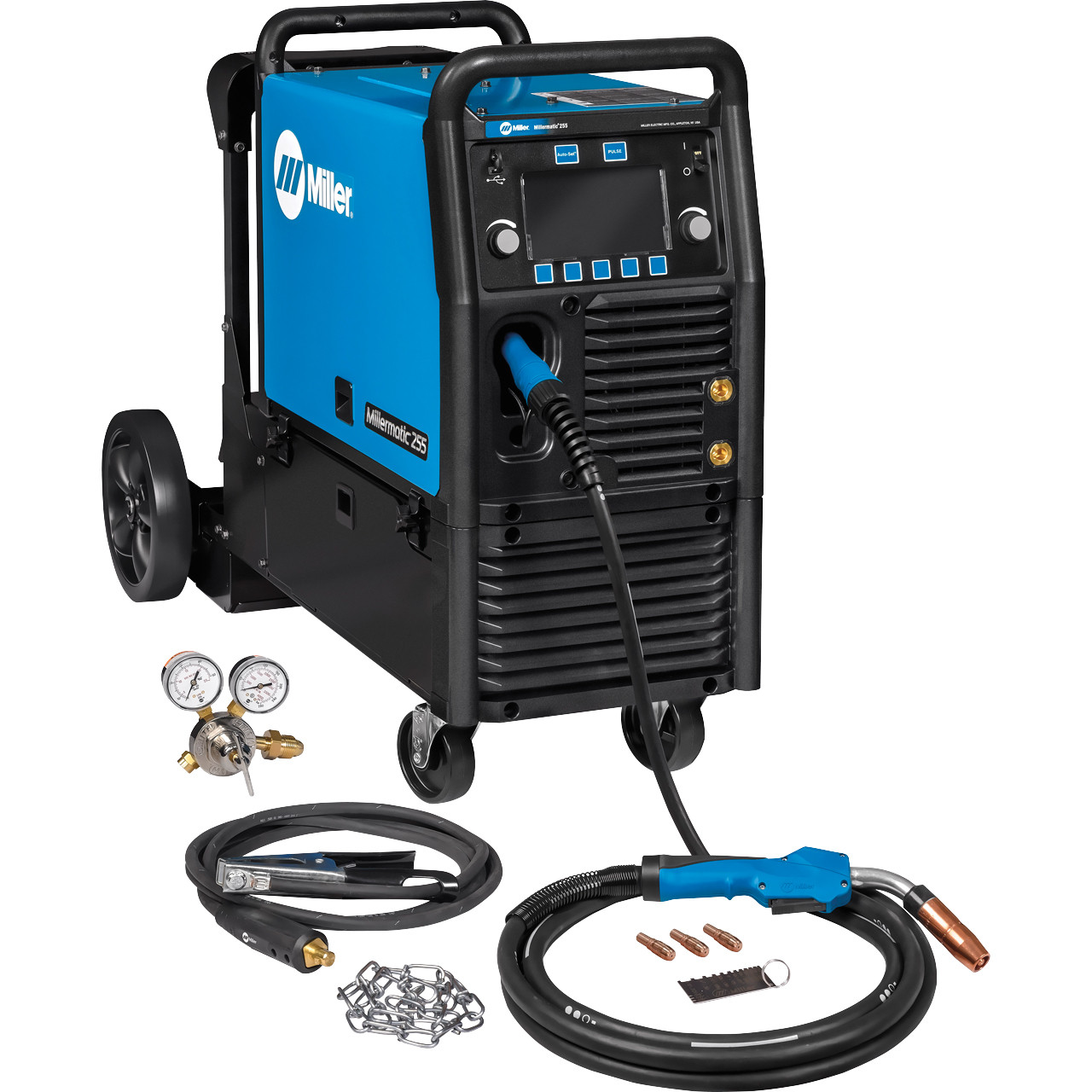 Miller - Millermatic 255 MIG & Pulsed Welder W/ EZ-Latch Running Gear ...