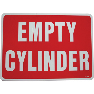Legible Signs Inc - 10" X 14" 'Empty Cylinder' Safety Sign - RAM ...
