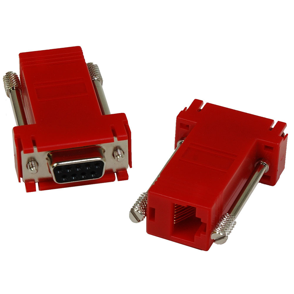 DB9F to RJ45 Modular Adapter (RS-422) for SeaI/O (Red) - Sealevel ...