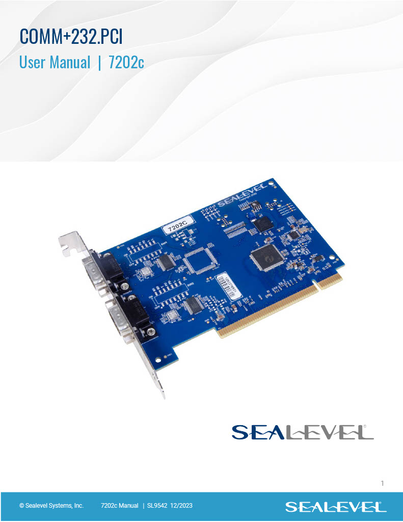 Manual: 7202c - Sealevel Systems, Inc