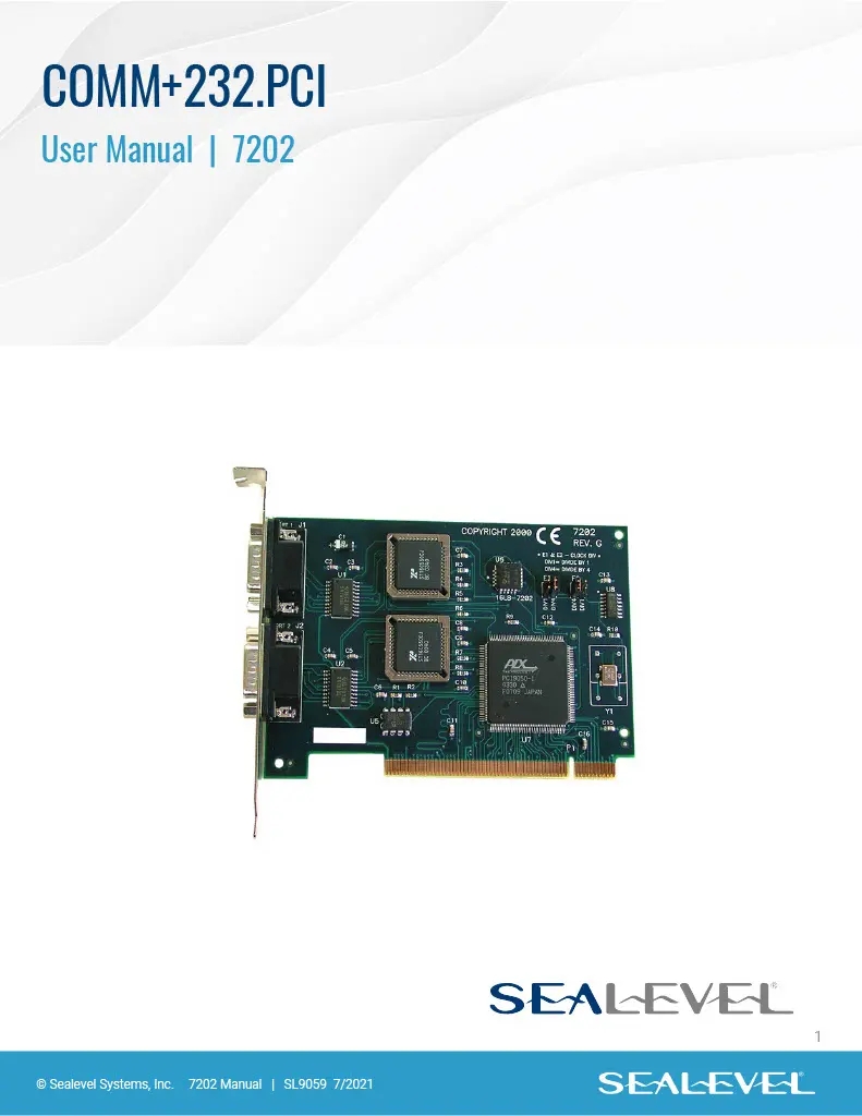 Manual: 7202 - Sealevel Systems, Inc
