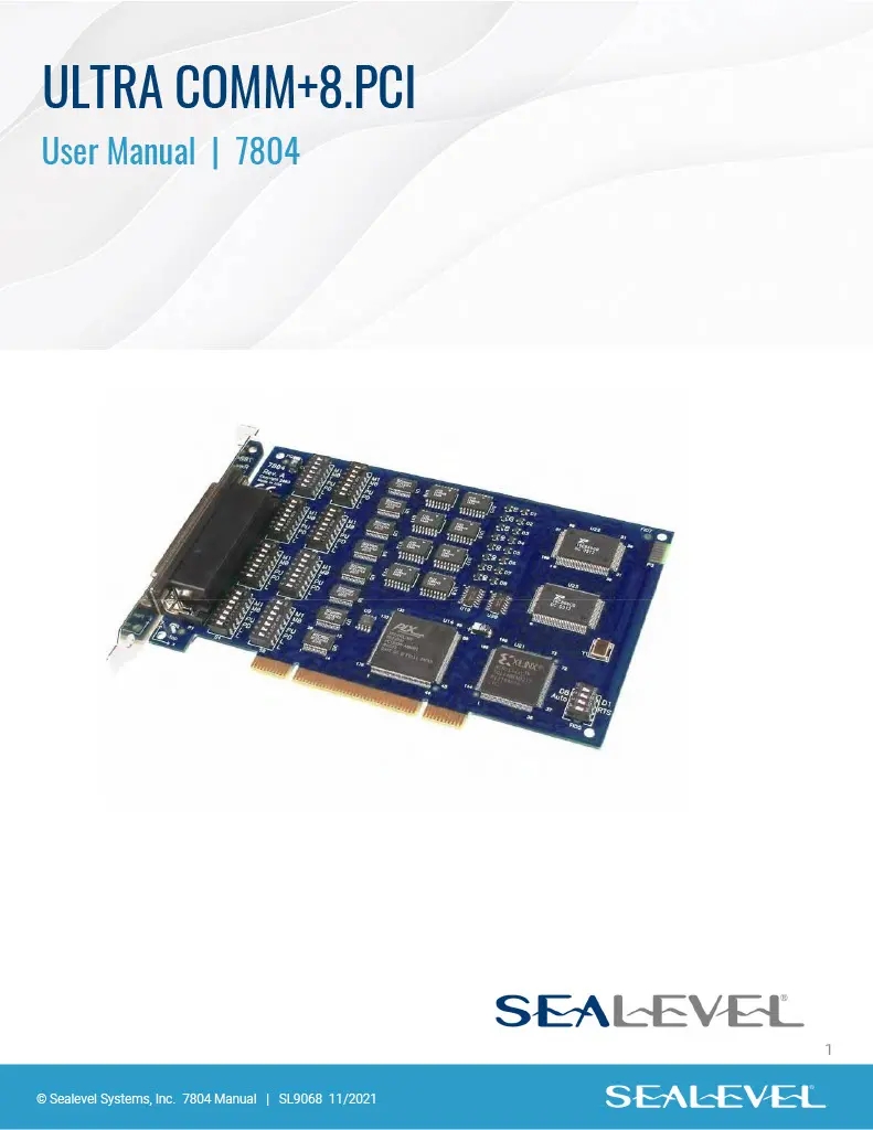 Manual: 7804 - Sealevel Systems, Inc