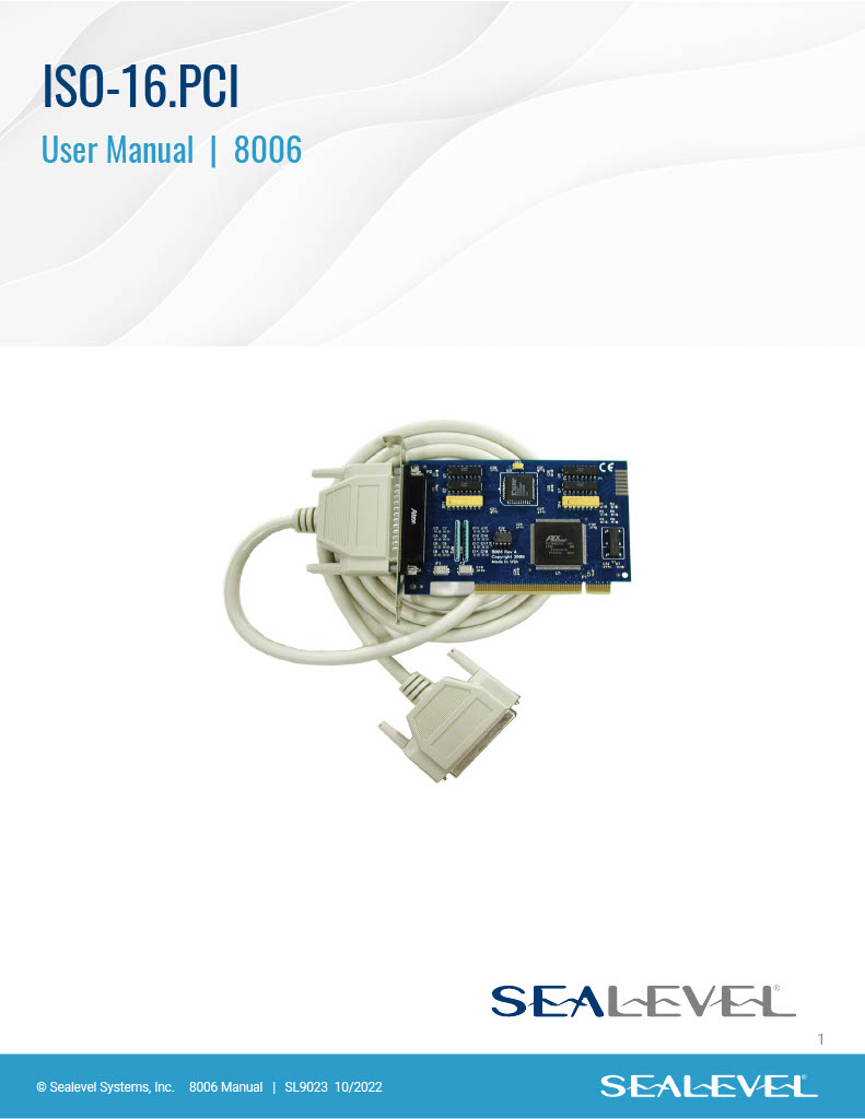 Manual: 8006 - Sealevel Systems, Inc