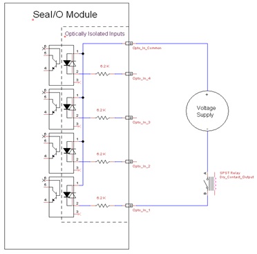 How should I connect an optically isolated input and voltage supply to ...