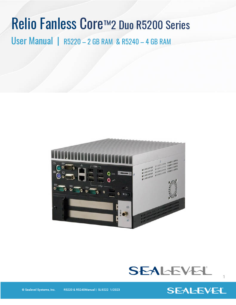 Manual: Relio R5200 - Sealevel Systems, Inc
