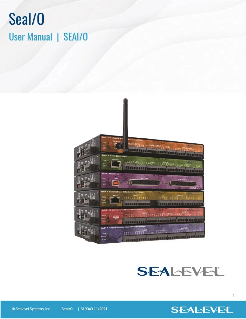 Manual: SeaI/O Data Acquisition Modules - Sealevel Systems, Inc