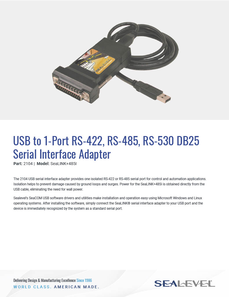 Datasheet: 2113 - Sealevel Systems, Inc