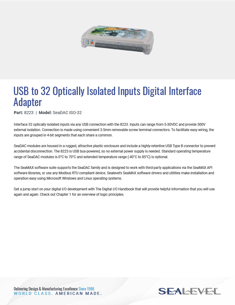 Datasheet: 8223 - Sealevel Systems, Inc